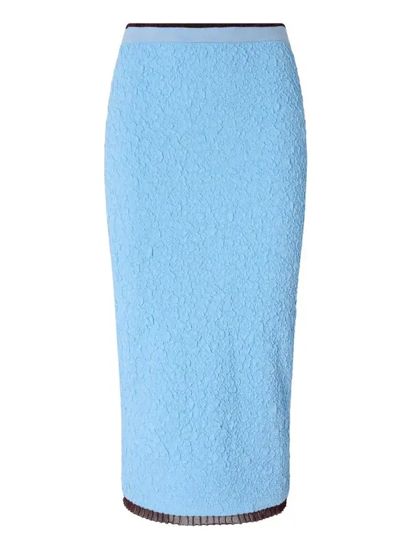 Pinko Textured Midi Skirt - Blue