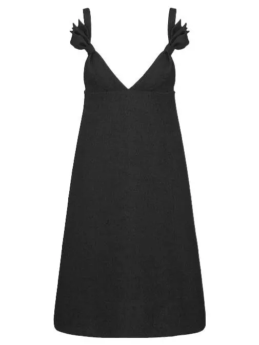 Dior Flared Dress With Bow Detail - Black
