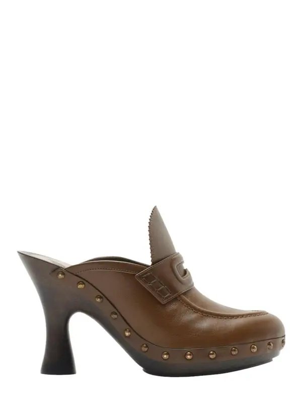 Burberry Potter Stud Embellished Slip-on Mules - Splinter