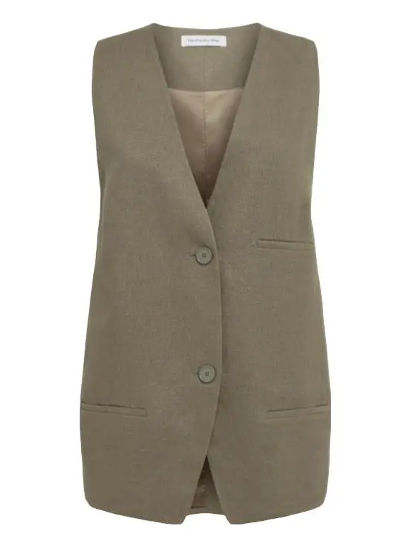 THE FRANKIE SHOP V-neck Vest - Green