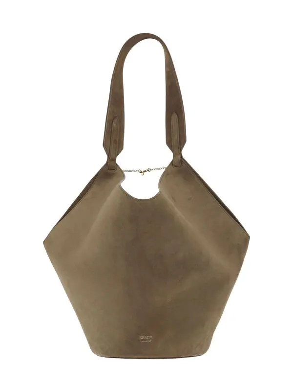 Khaite Lotus Small Tote Bag - Mud