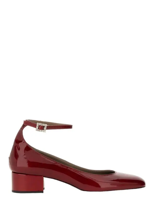 Roberto Festa Margot Mary Jane Flats With Buckle Detail - Red