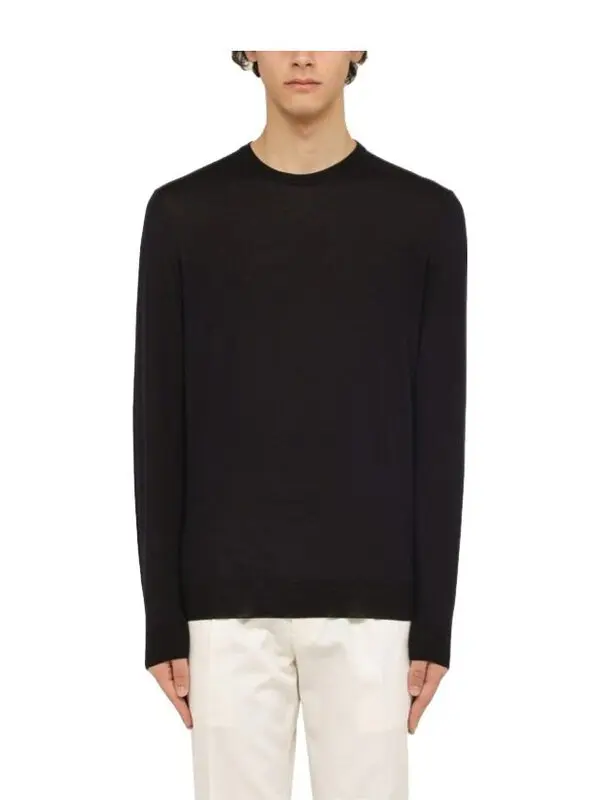 DRUMOHR Fine Knit Crew Neck Sweater - Black