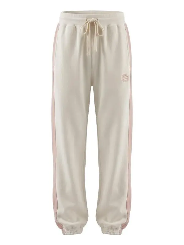 Gucci Gg Felted Jersey Jogging Pants - White