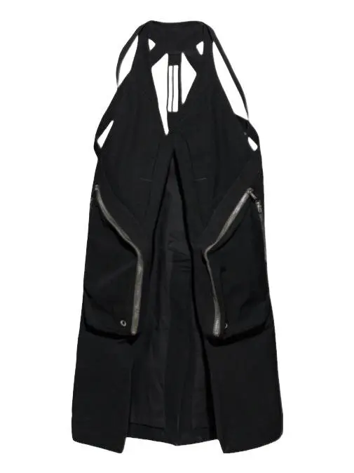 Rick Owens Temple Zip Gilet Jacket - Black