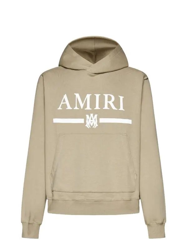 Amiri M.a. Bar Logo-print Cotton Hoodie - Nude