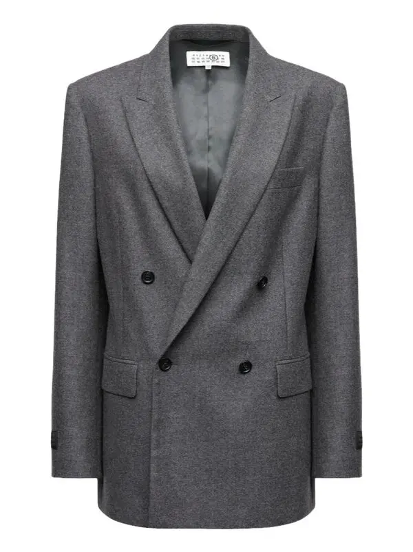 MAISON MARGIELA Double-breasted Blazer - Medium Grey