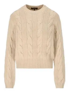 Loro Piana Braided Crewneck Jumper - Cream Cashmere Mixed Color