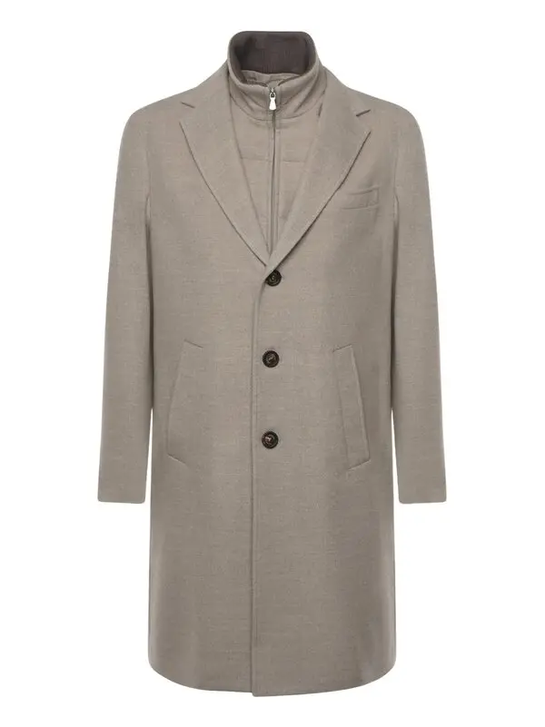 Eleventy Single-breasted Coat - Gray