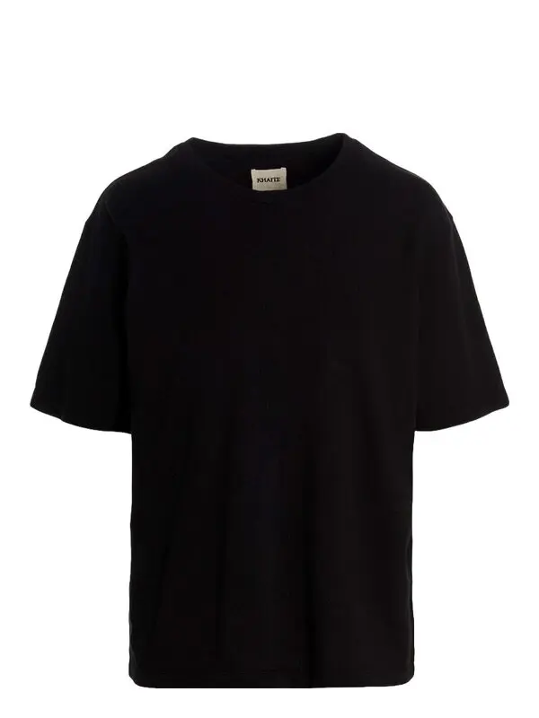 Khaite Mae Logo Patch Crewneck T-shirt - Black