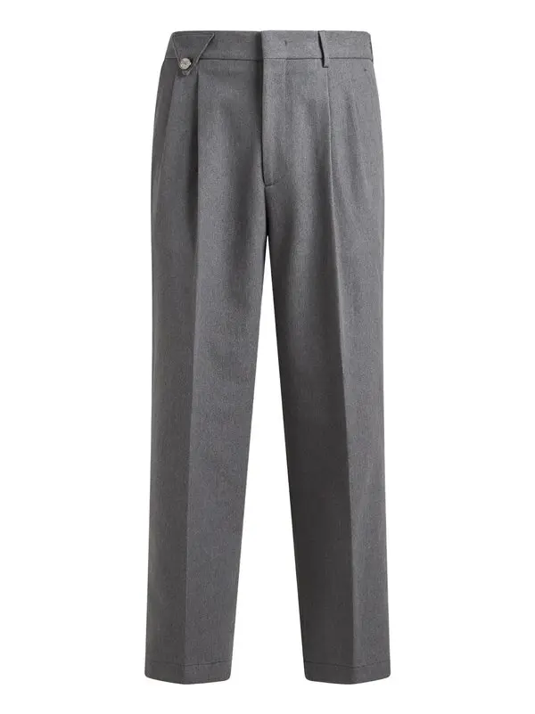 Etro Belt Loop Casual Pants With Ruching Detailing - Grey