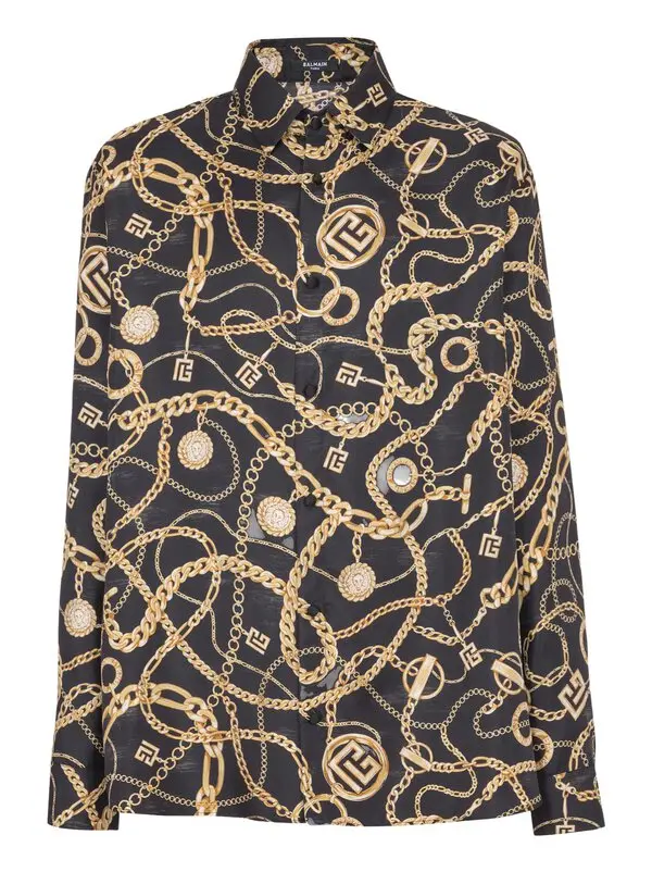 Balmain Chaînes Pattern Printed Shirt - Multi-color