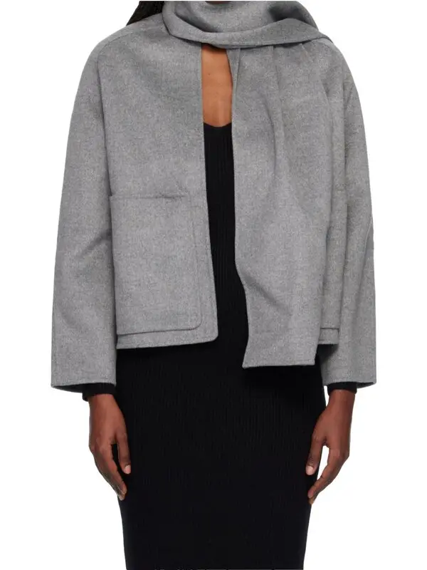 Arch4 Ripley Jacket With Detachable Scarf - Gray