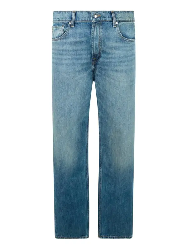 7 For All Mankind The Straight Mid-rise Jeans - Blue