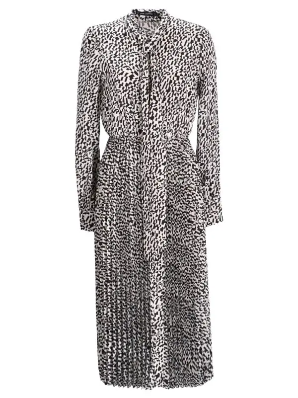 Karl Lagerfeld Long Sleeve Graphic Print Dress - Gray