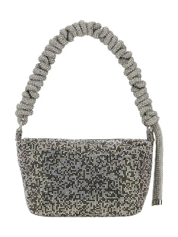 Kara Embellishment Top Handle Bag - Gray