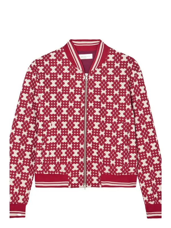Dries Van Noten Jacquard Knit Bomber Jacket - Red