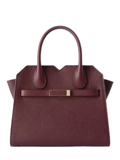 VALEXTRA Milano Mini Top Handle Bag - Wine Red