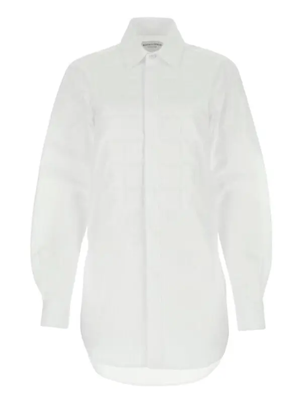 Bottega Veneta Long Sleeve Shirt With Padded Detail - White