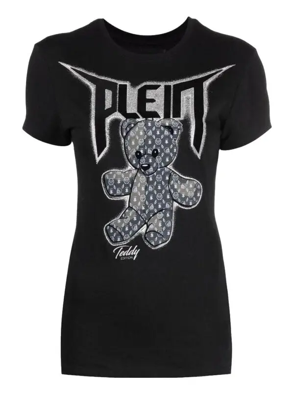 Philipp Plein Teddy Bear Logo T-shirt - Black