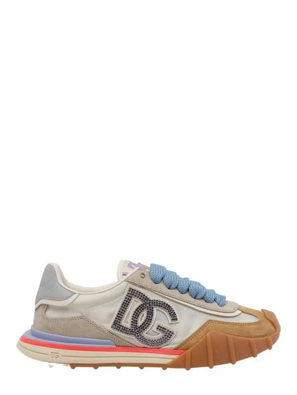 Dolce & Gabbana Dg Logo Embellished Lace-up Sneakers - Multicolor