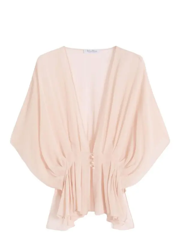 Max Mara Draped Pleated Blouse - Rice Pink
