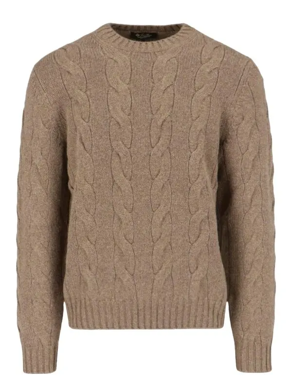 Loro Piana Round Neck Sweater - Tundra Mixed Color