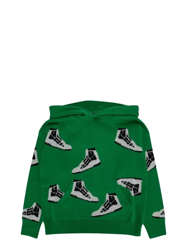 Amiri Skeleton Print Hoodie - Green