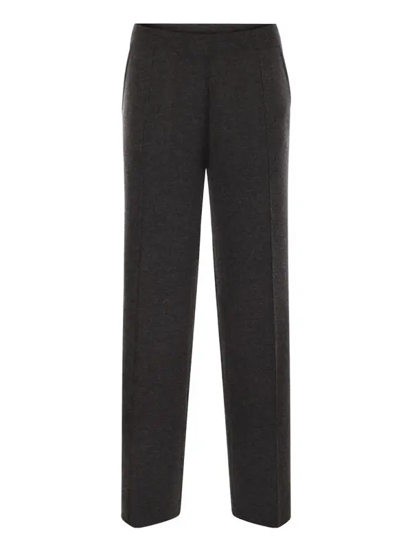 Max Mara Flat-front Side-pocket Trousers - Black
