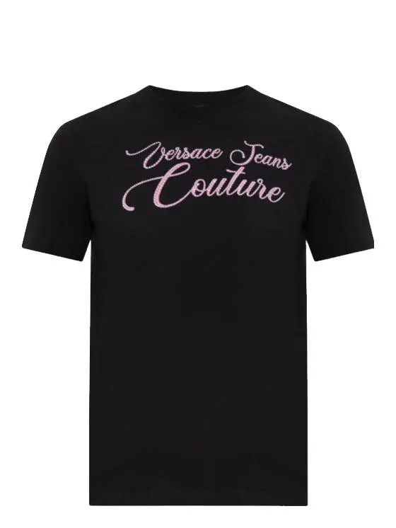 Versace Embroidered Logo T-shirt - Black