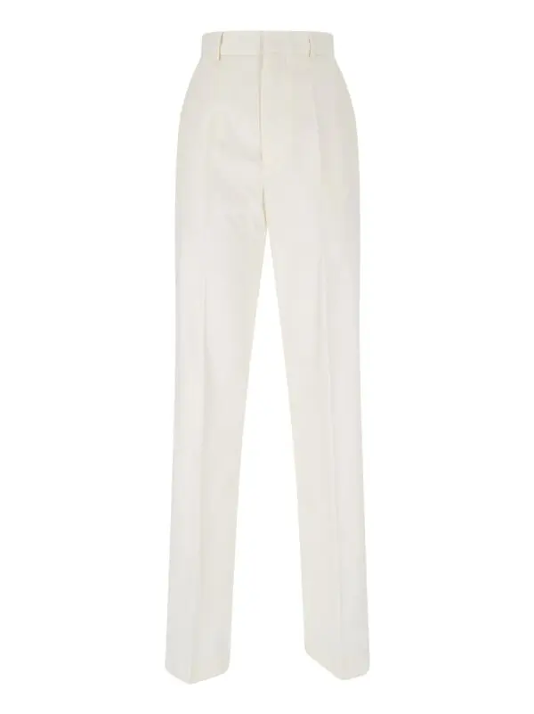 MAISON MARGIELA Straight-leg Cut-out Detailed Trousers - White