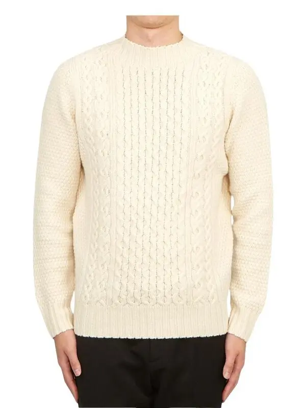 DRUMOHR Cable-knit Fitted Jumper - White