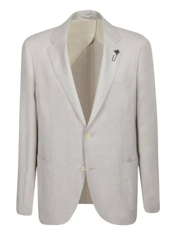 LARDINI Single-breasted Tailored Blazer - Beige
