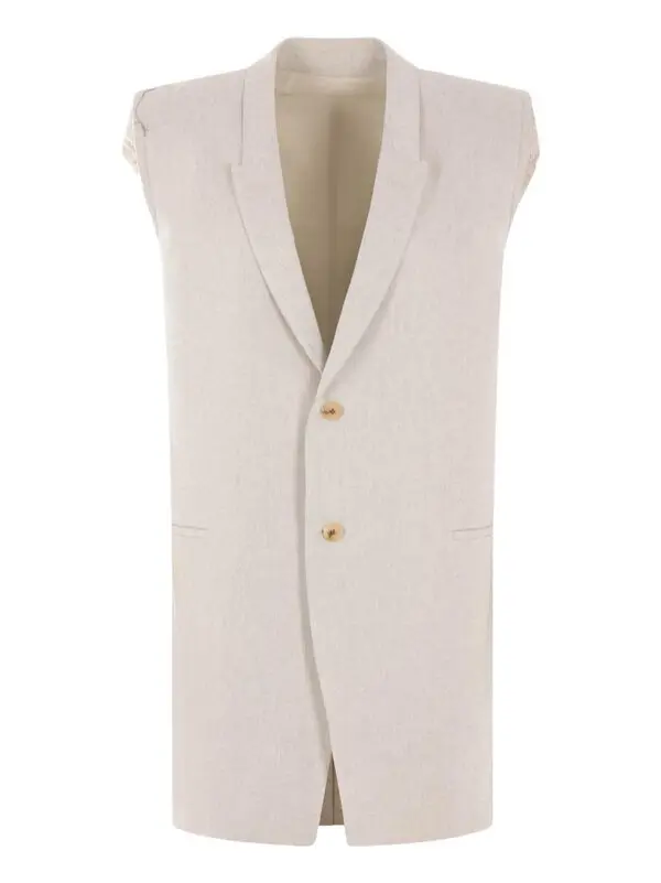 Rick Owens Tailored Sleeveless Waistcoat - White