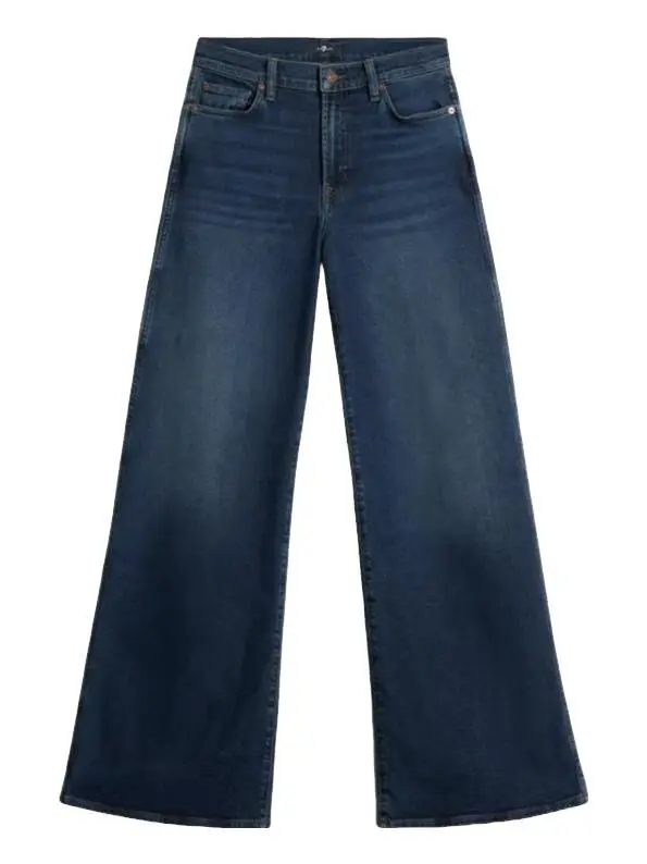 7 For All Mankind High-waisted Wide-leg Jeans - Blue