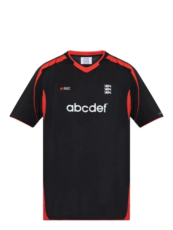 Vetements V-neck Football T-shirt - Black