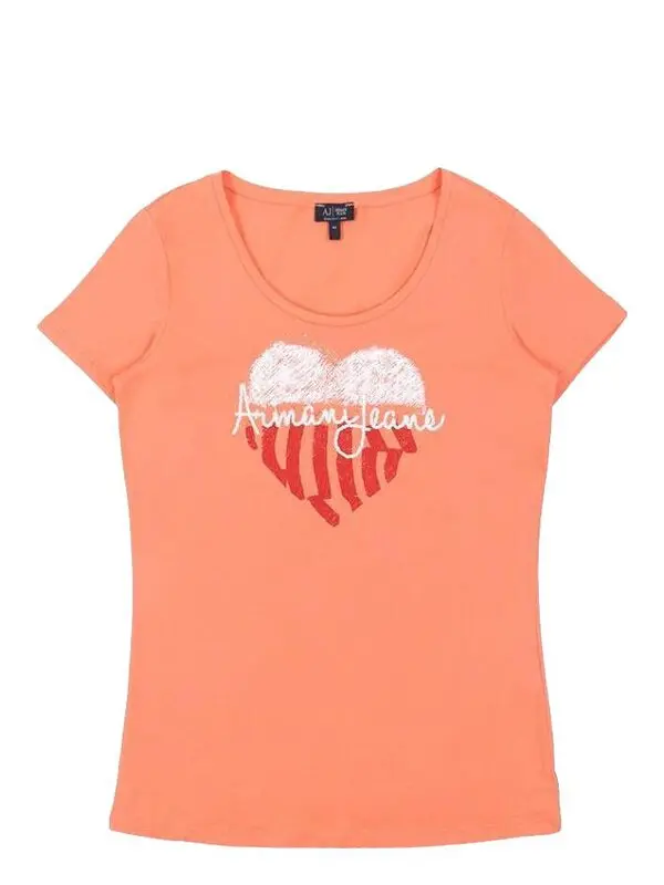 Emporio Armani Round Neck Logo T-shirt - Pink