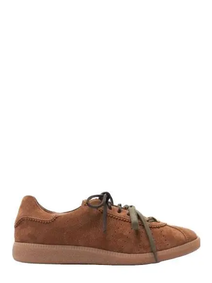 SCAROSSO Mariate Suede Lace-up Sneakers - Brown