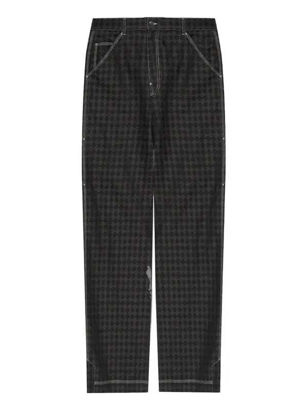 Amiri Ma Quad Logo Embroidered Work Pants - Black