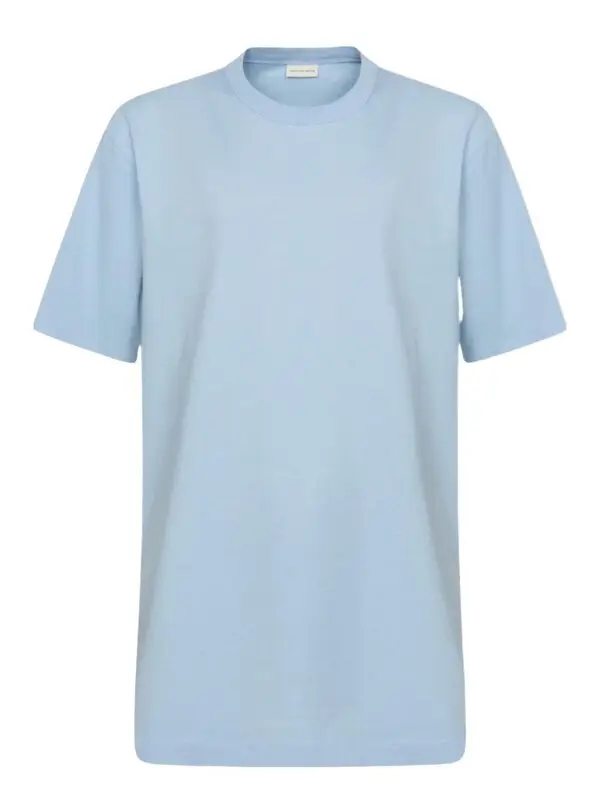 Dries Van Noten Heer Cotton Crew Neck T-shirt - Blue