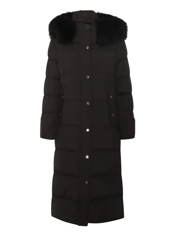 MOORER Breuil Fur Hooded Puffer Jacket - Black
