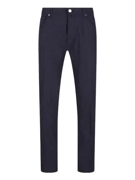 Jacob Cohen Logo Patch Straight Leg Trousers - Blue