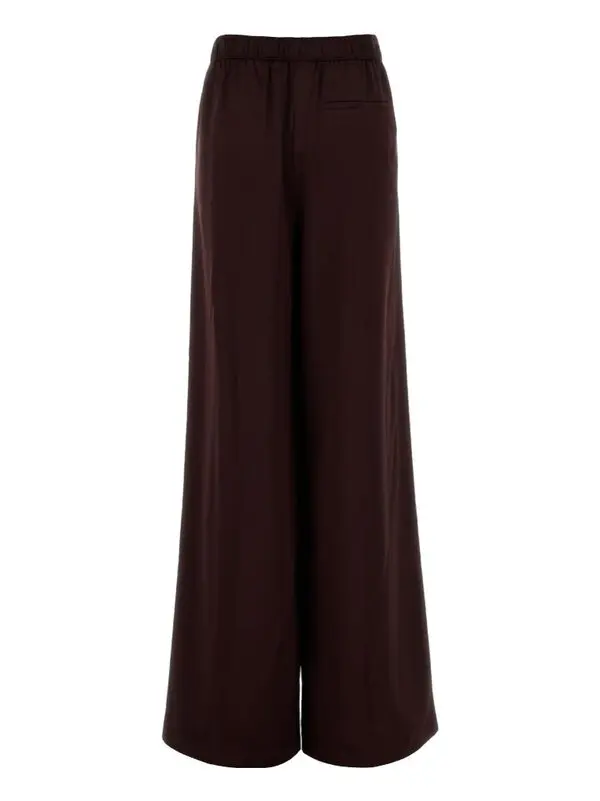 Tory Burch Relaxed-fit Trousers With Elastic Waist - Burgundy