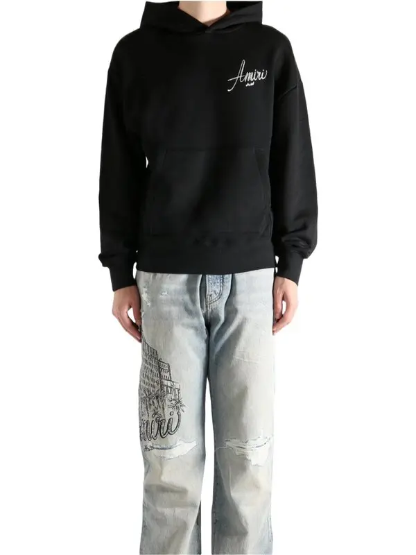 Amiri Embroidered Long Sleeve Sweatshirt - Black