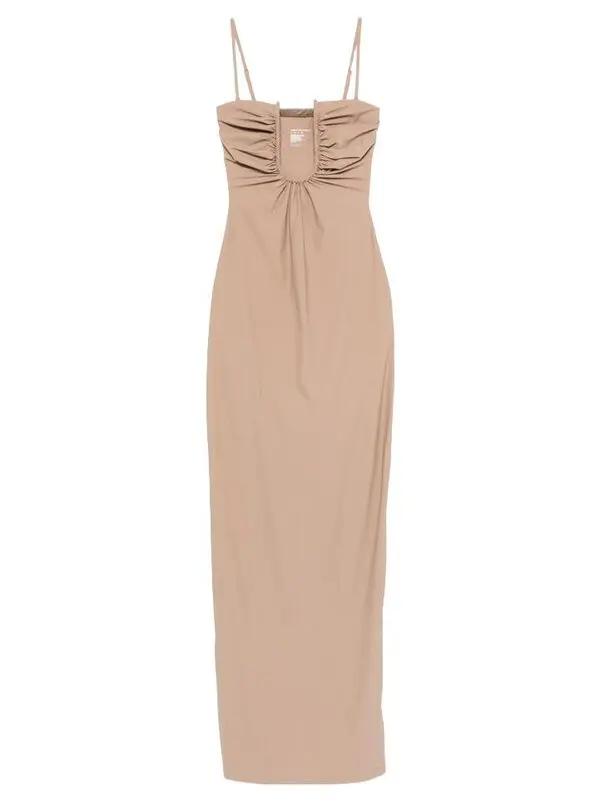 Christopher Esber Ruched Midi Dress - Nude