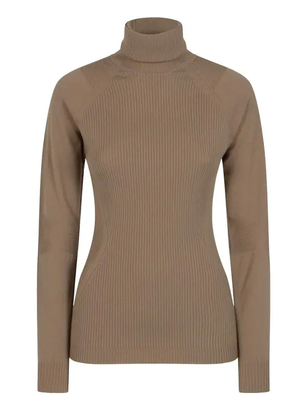 Moncler Logo Embroidered High Neck Jumper - No