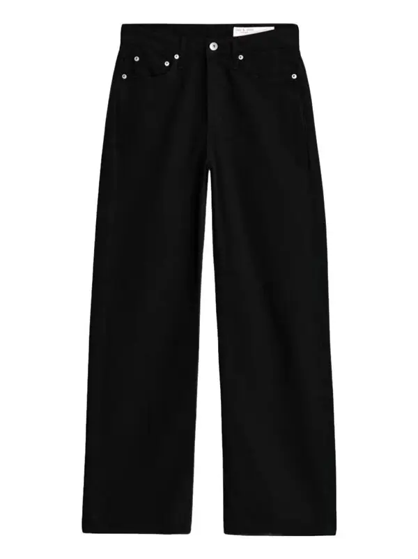 RAG  BONE Rag Bone Logo Patch Straight-leg Jeans - Black