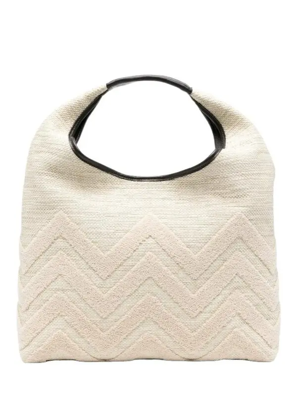 Missoni Zigzag Pattern Tote Bag - Nude
