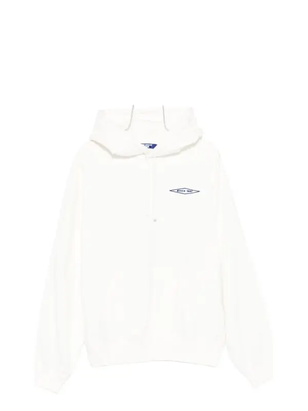 Junya Watanabe Graphic Print Hooded Sweatshirt - White