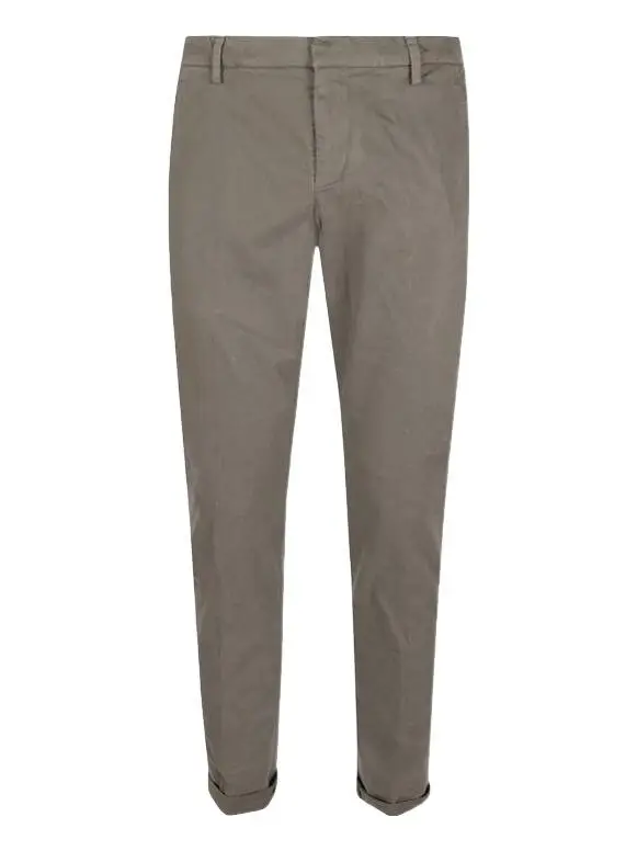 DONDUP Tailored Logo Trousers - Gray
